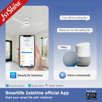 China Plastic High RPM Dimmable LED Ceiling Fan Light With Remote Control for sale