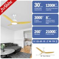 China Energy Saving 230V LED 64 Inch Ceiling Fan With Light And Remote for sale