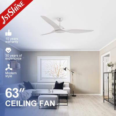 China Multicolores Ventilador de teto branco com controle remoto Dc Motor 3 lâmina de plástico sem luz for sale