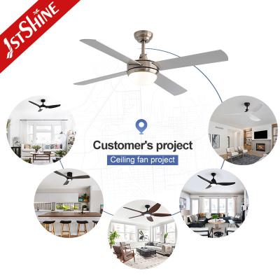 中国 ホテル用 4 MdfブレードACモーター付きの便利な現代的な天井扇風機ライト 販売のため