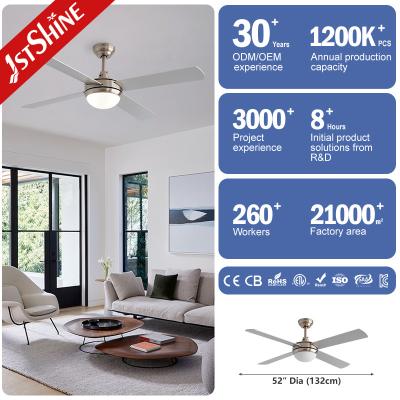 中国 ホテル用 4 MdfブレードACモーター付きの便利な現代的な天井扇風機ライト 販売のため