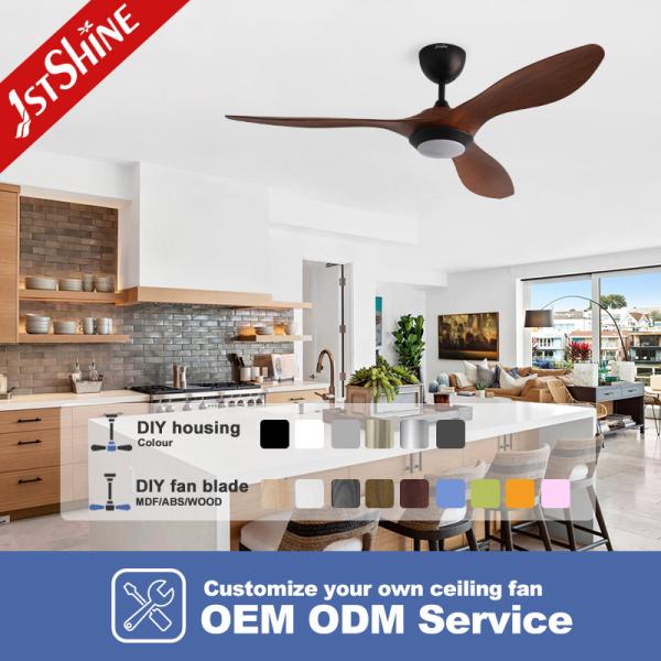 Indoor DC Ceiling Fan With Light 3 ABS Blade Lower Noise for school