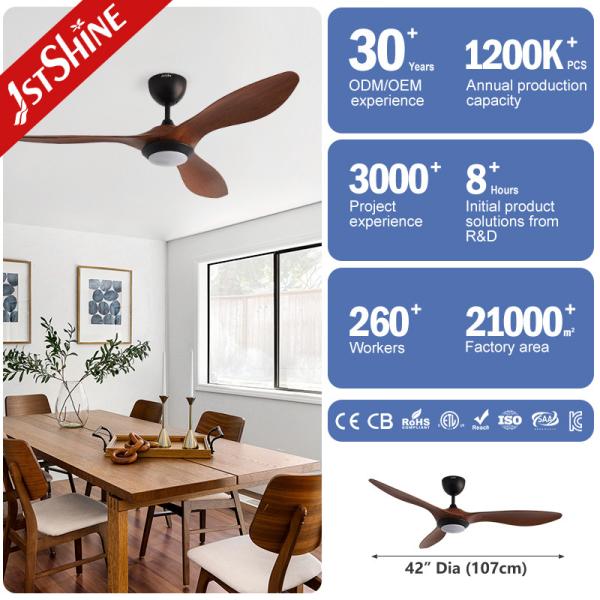 Indoor DC Ceiling Fan With Light 3 ABS Blade Lower Noise for school