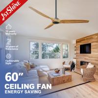 China 6 Speeds Control Solid Wood Ceiling Fan 60 Inch For Living Room for sale