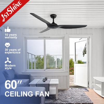 China 60” Matte Black Smart Ceiling Fan | Sleek Design, Quiet Power, Smart Control for sale