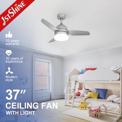 China Small Ceiling Fan With Light And Remote Control For Bedroom Noiseless DC Motor 3 Plastic Blades for sale