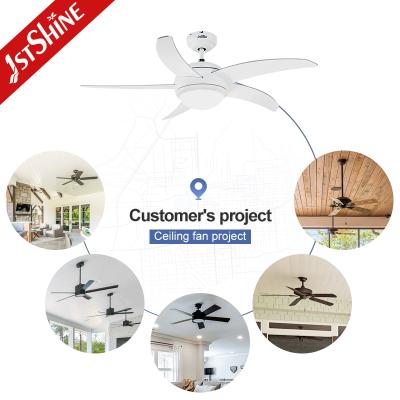 China 30W Motor 44 Inch LED Ceiling Fan Light DC Motor With 5 MDF Blades for sale
