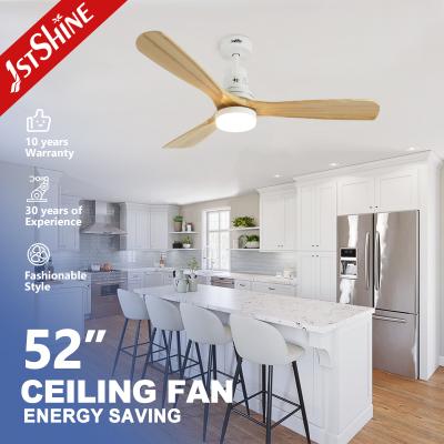 China 52" Wooden Ceiling Fan With DC Motor Dimmable Led Light for sale
