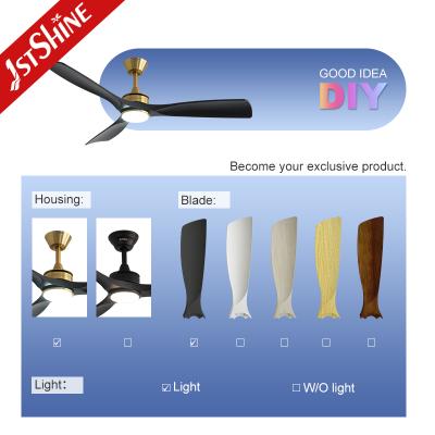 China 52-Inch Dimmable LED Ceiling Fan Modern and Customizable with Energy Efficiency for sale