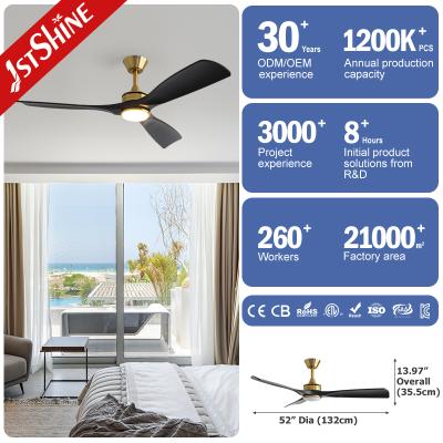 China 52-Inch Dimmable LED Ceiling Fan Modern and Customizable with Energy Efficiency for sale