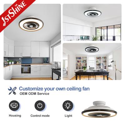 China 22 Inch Modern Flush Mount Ceiling Fan with LED Light – Compact, Quiet, and Stylish for sale