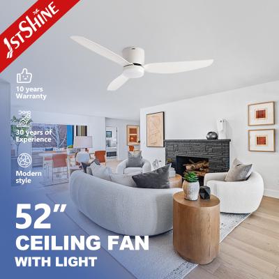 China 52 Inch Low Profile DC Motor Plastic Ceiling Fan with Flush Mount Design for sale