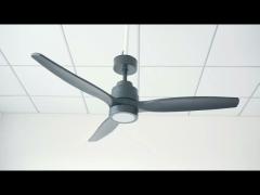 LEIDENE van de afstandsbediening220v 50HZ 5 Snelheid Plafondventilator met 3 Houten Bladen