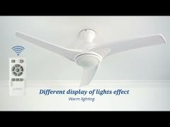 CE Decorative Energy Saving Flush Mount Ceiling Fan With LED Light Remote Control