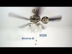 Remote Control 52 Inch Farmhouse Ceiling Fan With 5 Lights
