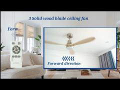 OEM Smart 110v Solid Wood Ceiling Fan Color Changing AC Motor