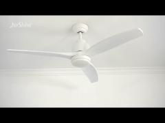 Low Profile DC110V Dimmable LED Ceiling Fan Reversible Quiet DC Motor