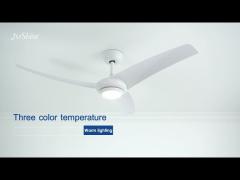 Quiet Ceiling Fan White Modern ABS Fan Dc Led Ceiling Fan With Remote Control