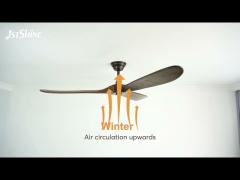 60 pollici di ventilatore da soffitto bianco del LED, luce moderna del fan del motore calmo di CC