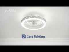 Modern Dimmable Led Ceiling Fan energy saving dc motor flush mount ceiling fan