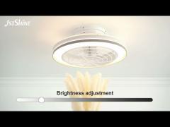 Dimmable Led Ceiling Fan With Remote 6-Speed Choice Low Profile Bedroom