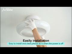 Mini-slaapkamer 18 inch Bladeless Led Plafondventilator Dc Motor 6 snelheid afstandsbediening