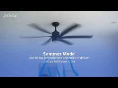 Larger Ceiling Fan Light 6 Abs Blades  Modern Black High Air Volume