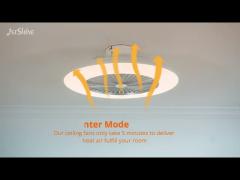 Enclose Bladeless LED Ceiling Fan With Dimmable White Modern For Study Room