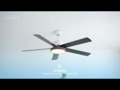 Laag geluid DC motor plafond ventilator licht met 6 snelheid afstandsbediening witte behuizing