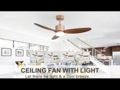 Fabricante de ventilador de teto de LED de corrente contínua Ouro rosa Economia de energia de alta velocidade