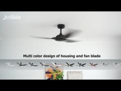 52 inch witte plafondventilator zonder licht ABS blaad Smart APP Control