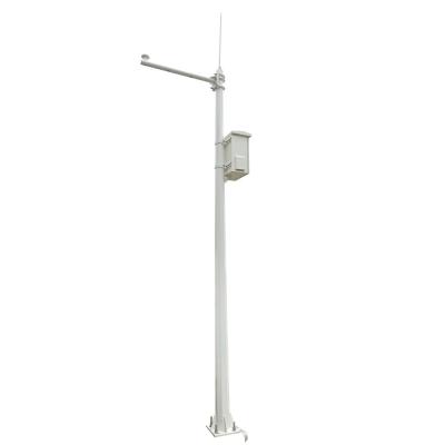 6m High Galvanized Steel CCTV Camera Poles For Public Security Monitor