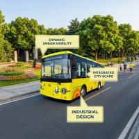 China 6.6m EV Bus Electric Mini Buses Two Steps , Automatic Transmission for sale