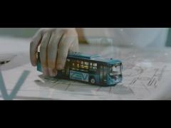 5.9M 14 zitplaatsen Battery Electric City Bus Puur elektrisch voertuig voor het openbaar vervoer bus naar het centrum.