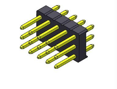 Cina TIPO 3*2 PIN To 3*40PIN H=2.54MM della IMMERSIONE triplo di fila di Pin Header Connector 2.54mm in vendita