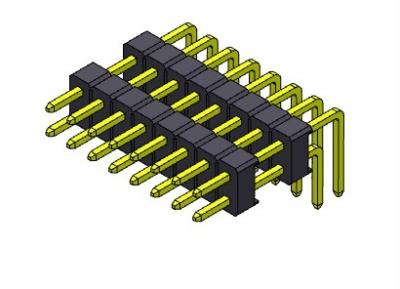 Cina TIPO R/A di fila doppia di Pin Header Connector 2.54mm - 2 *2 PIN To 2*40PIN H=2.54MM in vendita