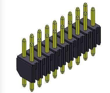China 2.00mm PCB Header Connector Dual Row Dip TYPE 2*2PIN To 2*40PIN H=4.00MM for sale