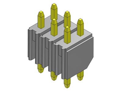 China 2.00mm PCB Header Connector Dual Row Dip TYPE 2*2PIN To 2*40PIN H=4.00MM for sale