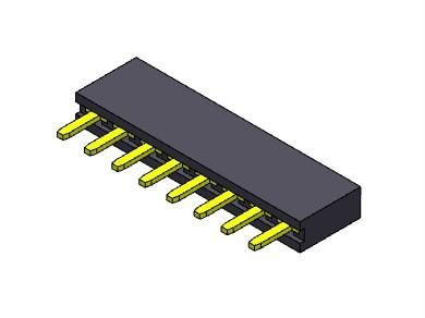 China 2.54mm PCB Header Connector Single Row Dip Type Connector 1*2PIN To 1*40PIN for sale