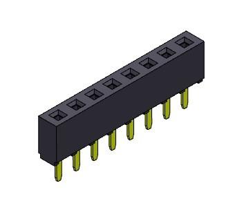 Cina TIPO 1 femminile *2 PIN To 1*40PIN H=5.00mm della immersione di fila del connettore 2.54mm dell'intestazione singolo in vendita