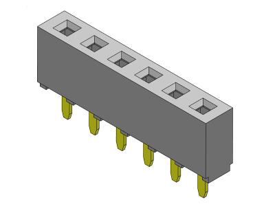 Cina TIPO 1 femminile *2 PIN To 1*40PIN H=5.00mm della immersione di fila del connettore 2.54mm dell'intestazione singolo in vendita