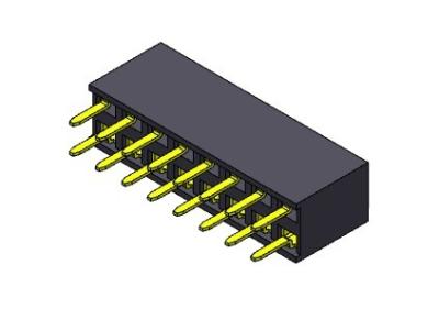 China Female Header Connector 2.54mm Dual Row Dip TYPE 2*2PIN To 2*40PIN H=7.10mm for sale