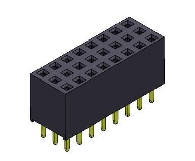 China Triple Row Dip TYPE Female Pin Connector 2.54 Mm 3*3PIN To 3*40PIN for sale