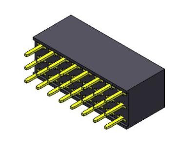 China Triple Row Dip TYPE Female Pin Connector 2.54 Mm 3*3PIN To 3*40PIN for sale