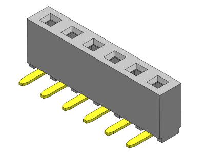 Cina TIPO 1 femminile *2 PIN To 1*40PIN H=5.00mm della immersione dell'angolo retto del connettore 2.54mm dell'intestazione in vendita