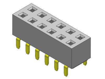 Cina TIPO doppio dell'entrata dell'intestazione di fila doppia femminile del connettore 2.54mm - 2 *2 PIN To 2*40PIN H=5.00mm in vendita