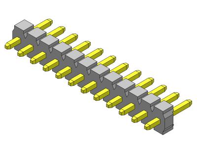 Cina Singolo TIPO 1 *2 PIN To 1*24PIN H=3.18MM della immersione di fila di Pin Header Connector 3.96mm in vendita