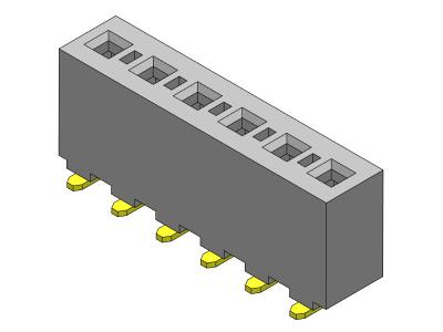 China 3.96mm Dual Row SMT PCB Header Connector 2*2PIN To 2*24PIN H 8.89mm for sale