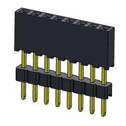 China Tipo 1 elevado fila femenina *2 PIN To 1*40PIN del conector 2.00m m del jefe sola en venta
