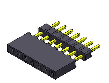 China Tipo 1 elevado fila femenina *2 PIN To 1*40PIN del conector 2.00m m del jefe sola en venta